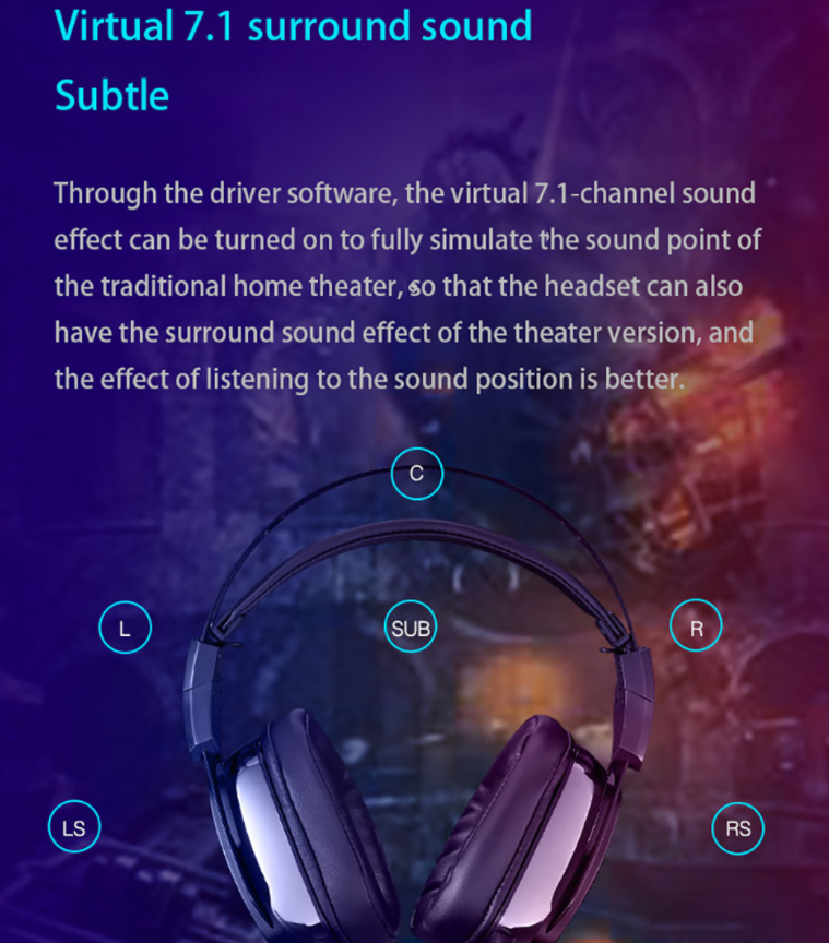 Rapoo VH710 Vpro Virtual 7.1 Channels Gaming Headset / Gaming Headphone ...