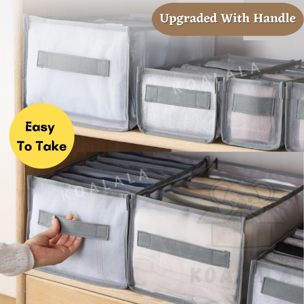 6/7/9/11 Grids Underwear Tudung Clothes Organiser Box Stackable ...