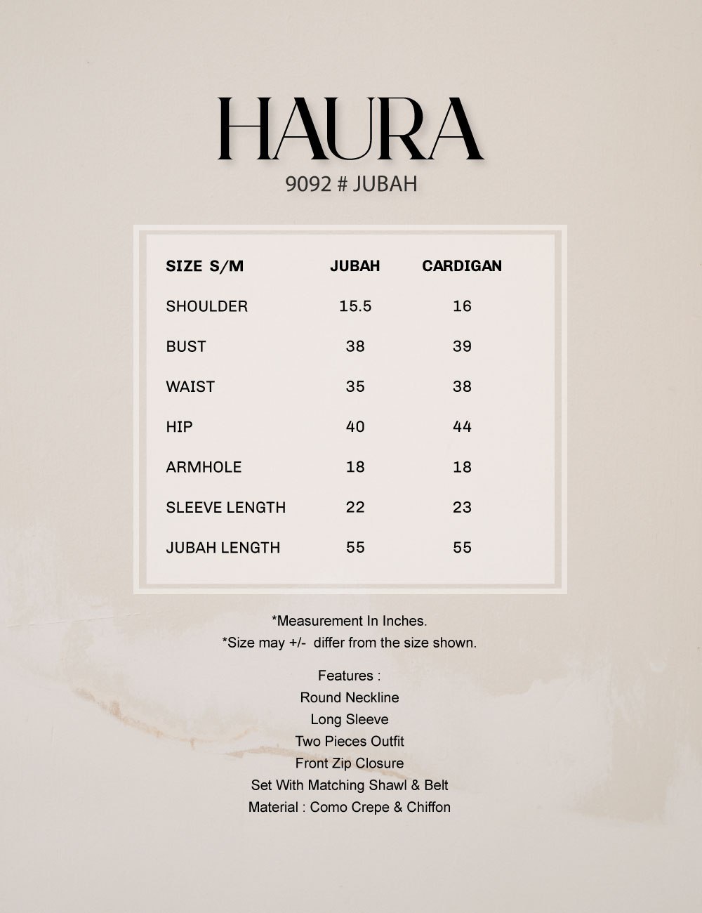 CHICCHOC HAURA JUBAH DAN CARDIGAN SET MUSLIMAH NURSING DAN WUDHU ...