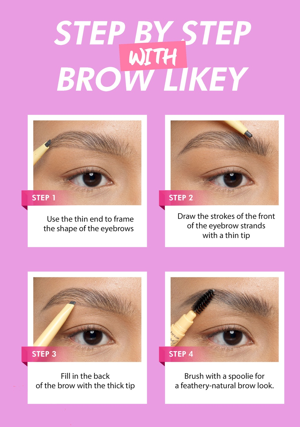 [LOCAL SHIPPING] DAZZLE ME 2 In 1 Brow Likey Brow Pencil with Smooth ...