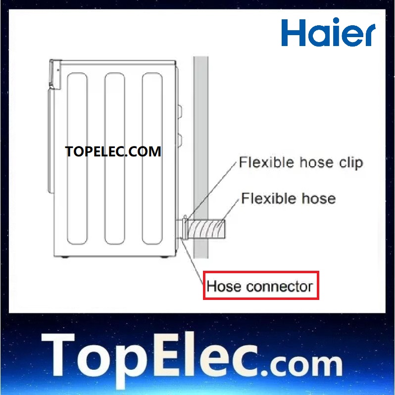 HAIER Tumble Dryer Vent Hose Connector Adapter Joiner Ring HDY-D60 ...