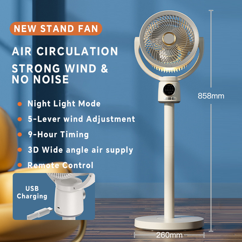 South Ocean wireless Rechargeable Foldable Stand Fan Rmote Control ...