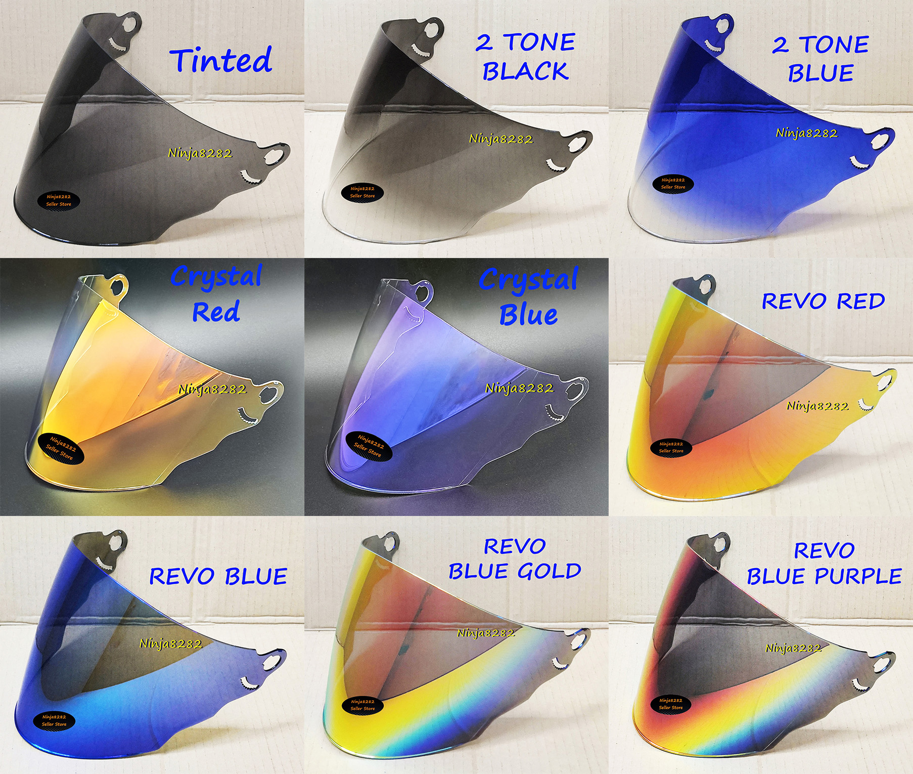 VISOR ARC RITZ - TINTED / CHROME / 2 TONE ( BLACK / BLUE ) / CRYSTAL ...