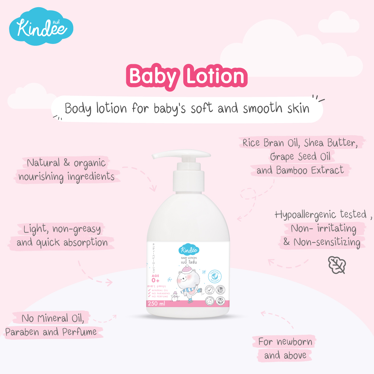 Kindee Organic Baby Skincare Set 1 - lotion , top to toe , soothing ...
