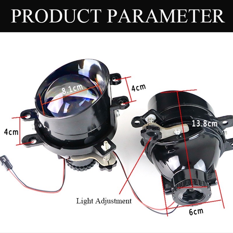 3.0 Inch Fog Light Projector Lens BLUE Bi-Xenon HID Fog Lamp for ...