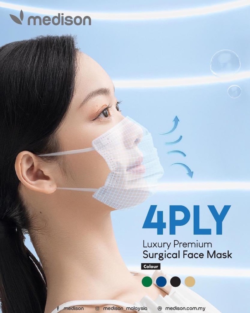 MEDISON 4ply Adult/Kids Premium Soft Surgical Face Mask (40's/50's ...