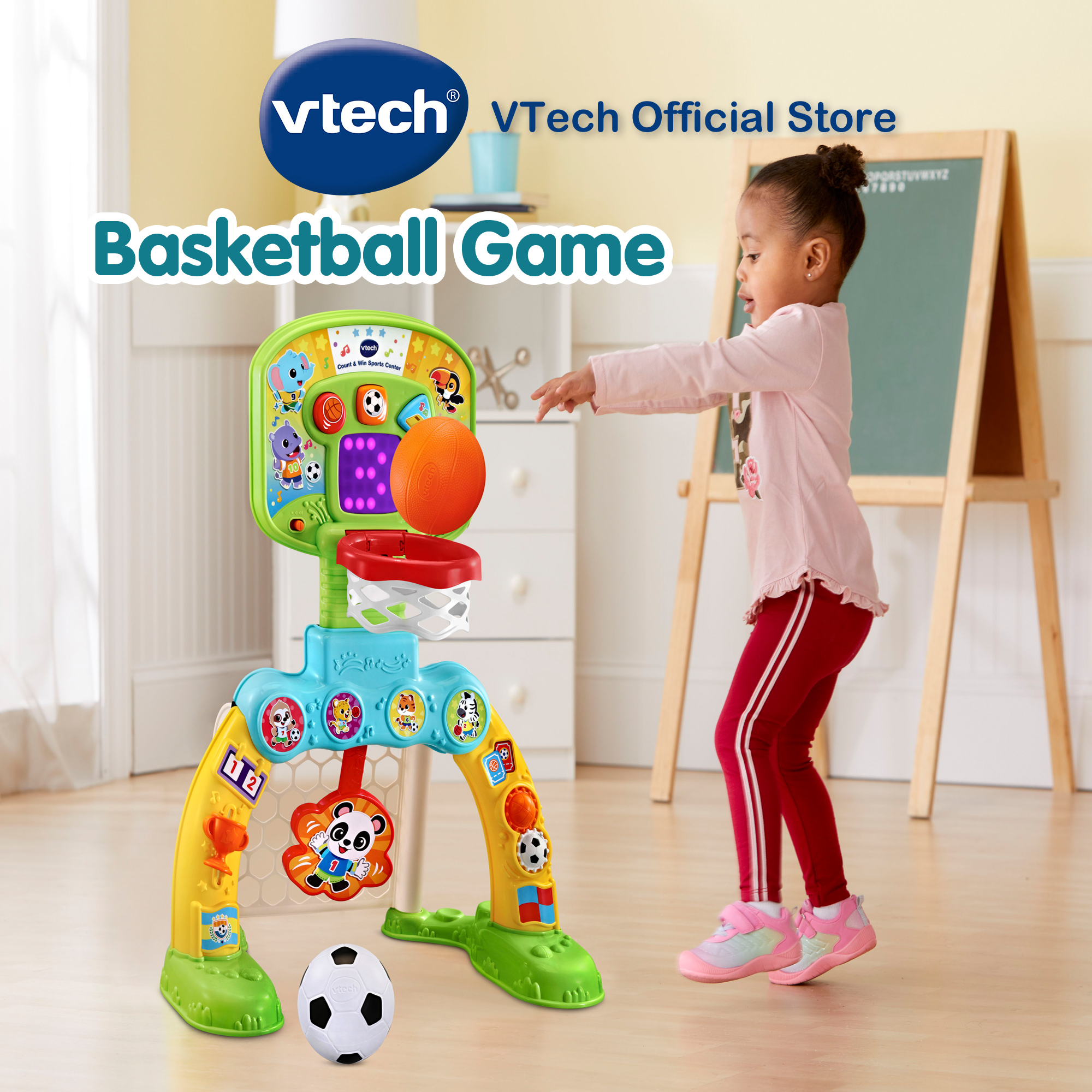 Vtech 2 in 1 Count & Win Sports Centre Basketball Football Sports Toys ...