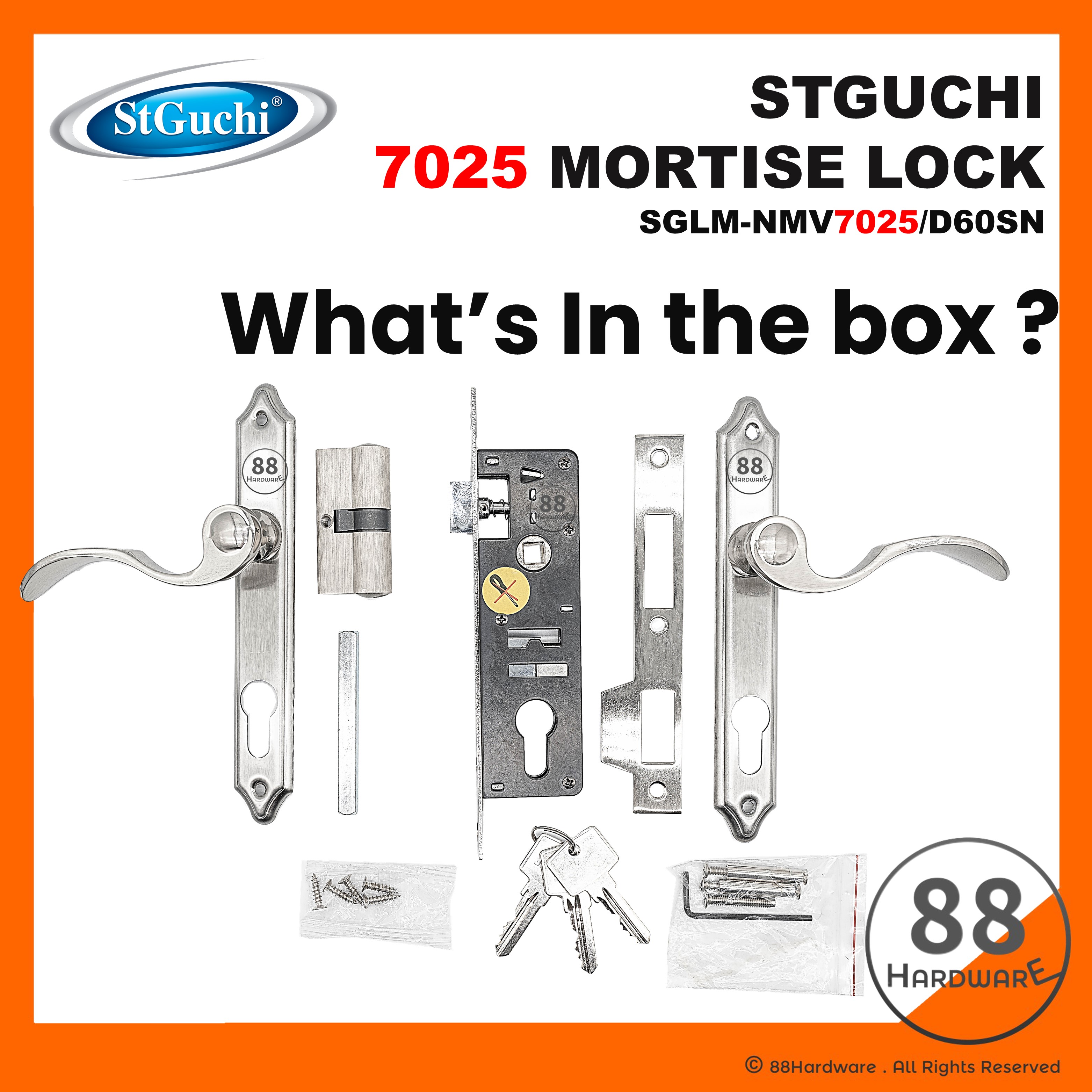 ST GUCHI 7025 mortise lock / grill lock grill door lock set door lock ...