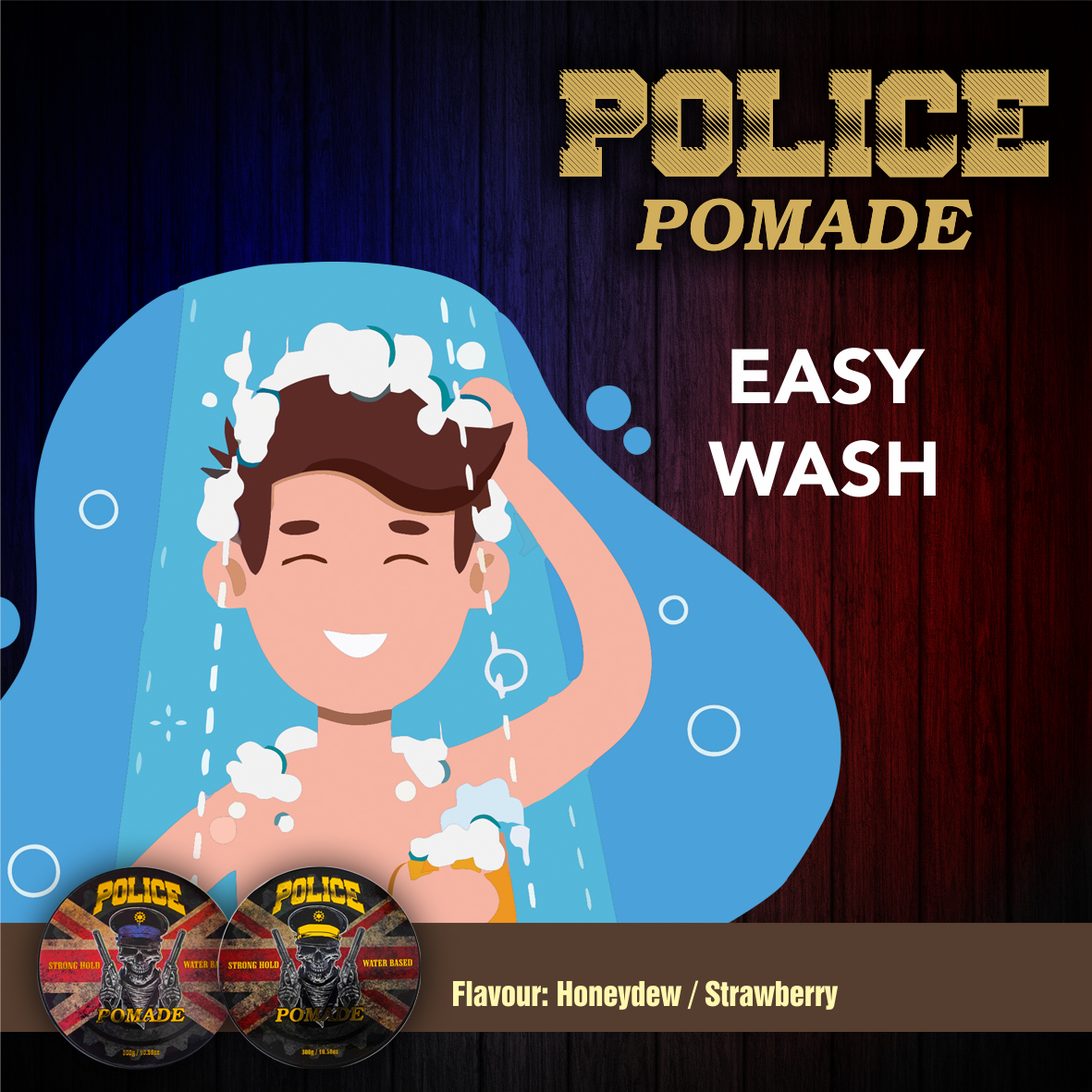 [300 gram] POLICE POMADE ORIGINAL /ANTI DRANDRUFF/STRONG HOLD | Shopee ...