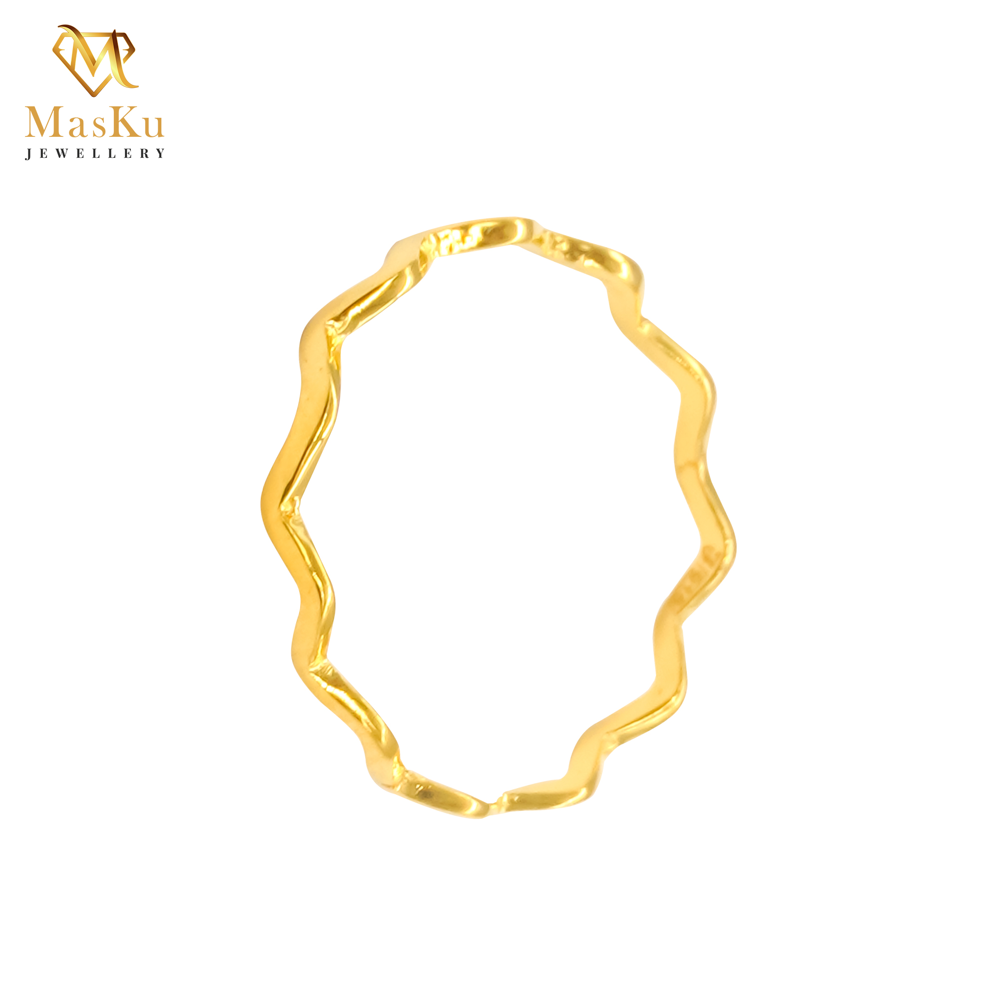 MasKu Jewellery Ring 22K/916 Cincin Wave Le' Beau MKJR180246 | Shopee ...