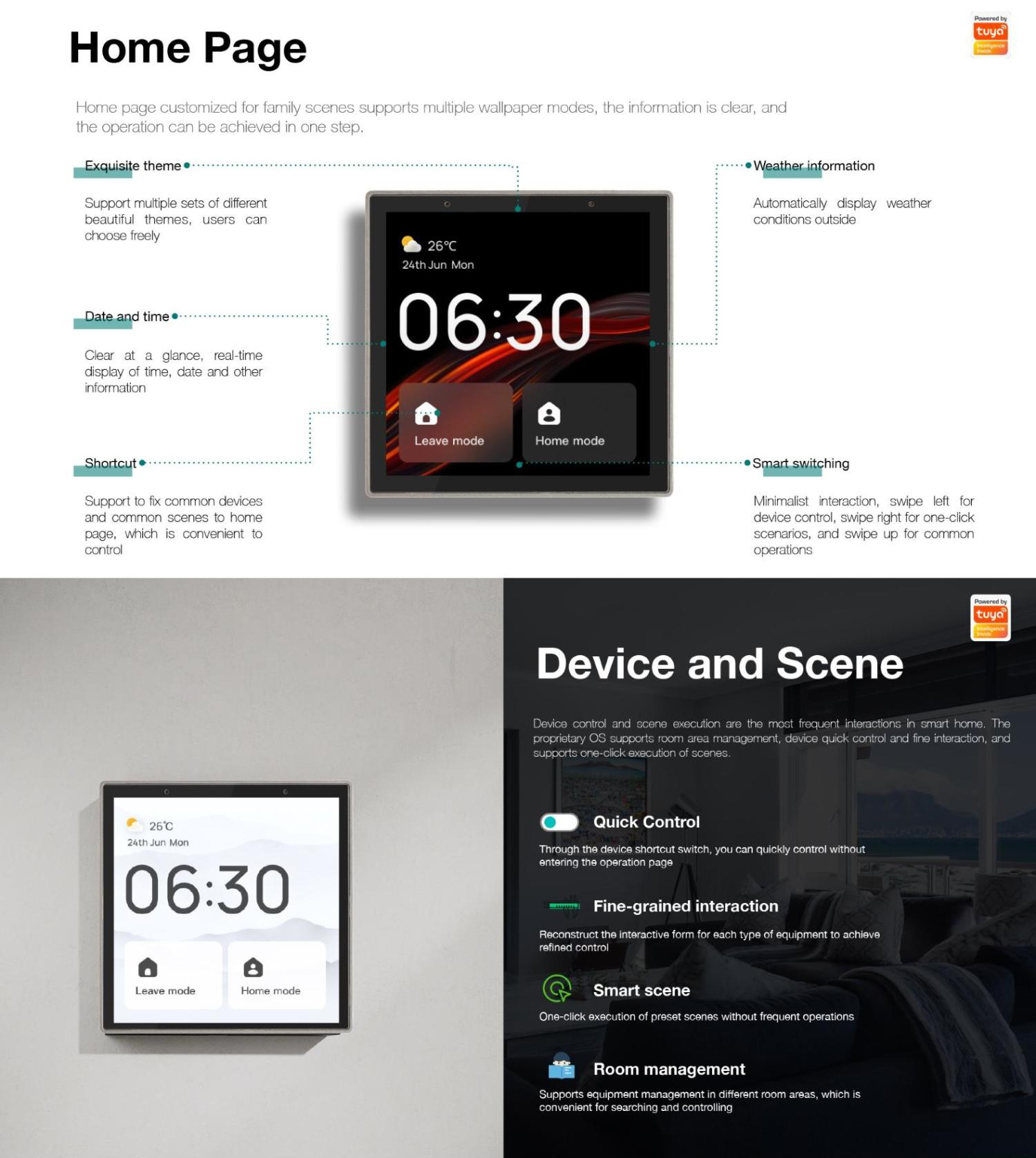 4" Smart Home Control Touch Panel with Built In Alexa Voice Control and ...