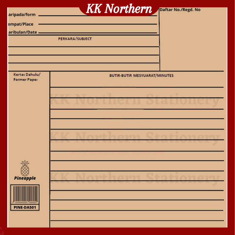 10pcs Brown Minit File Kertas Fail Coklat Minute Paper File Extra Thick ...