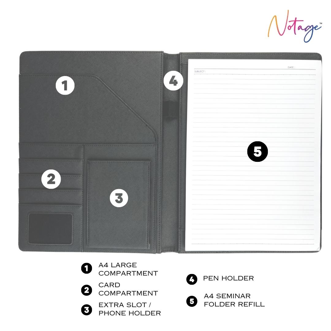 A4 Seminar Folder Thermo PU Paper Document Bag File Clipboard ...