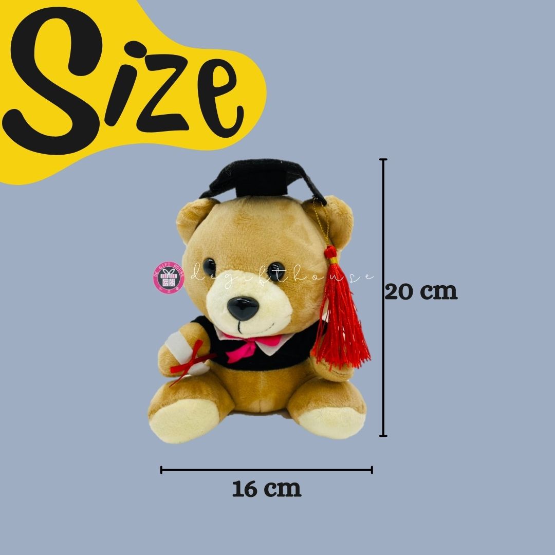 [Ready Stock] Teddy Bear Convocation Bear Plush Keychain Graduation ...