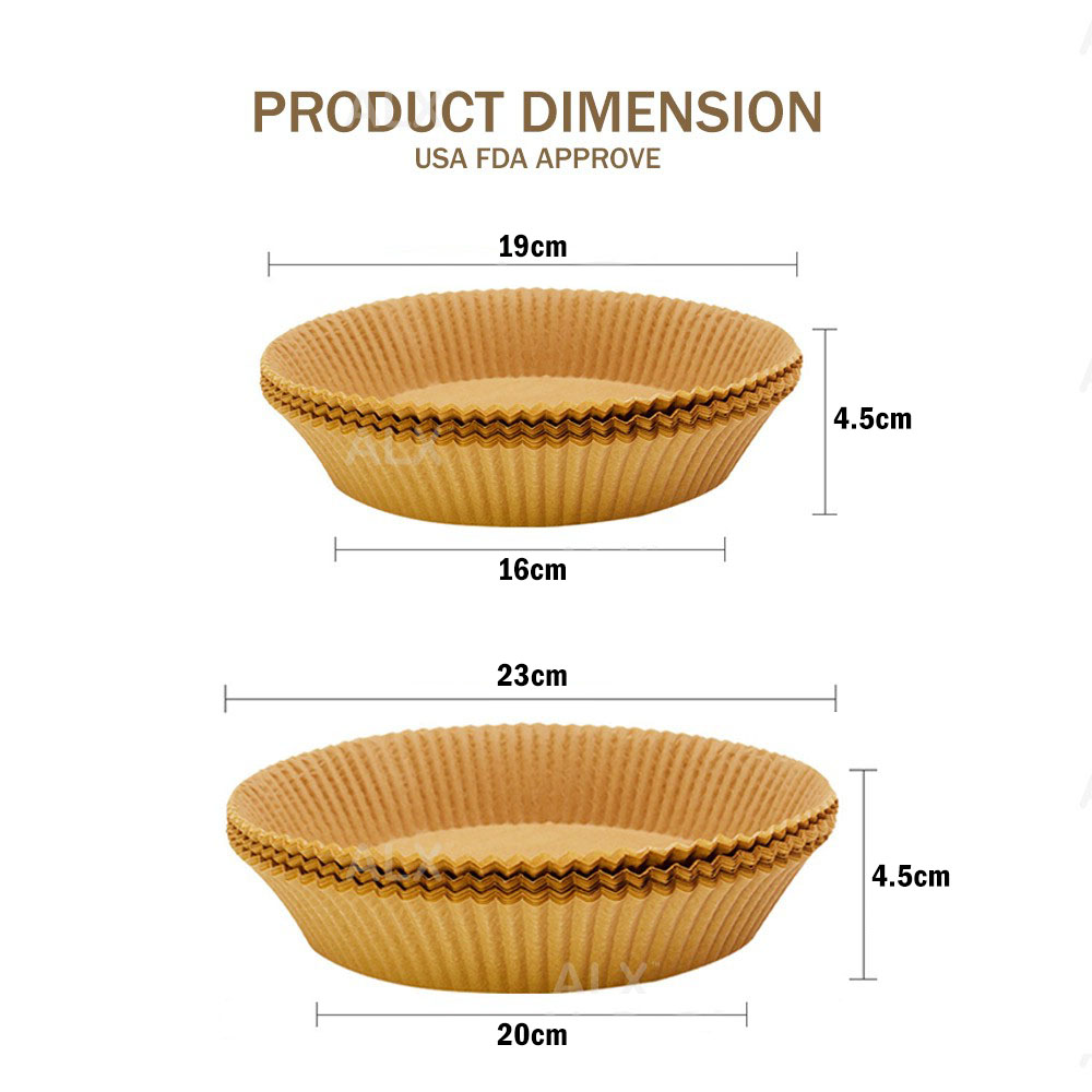 PRADO 100pcs 20cm Air Fryer Disposable Baking Papers Non-Stick Steamer ...