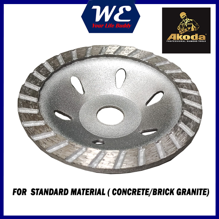 AKODA Heavy Duty Diamond Cup Wheel 4"/100mm Grey AS04-CW100GY / AS04 ...