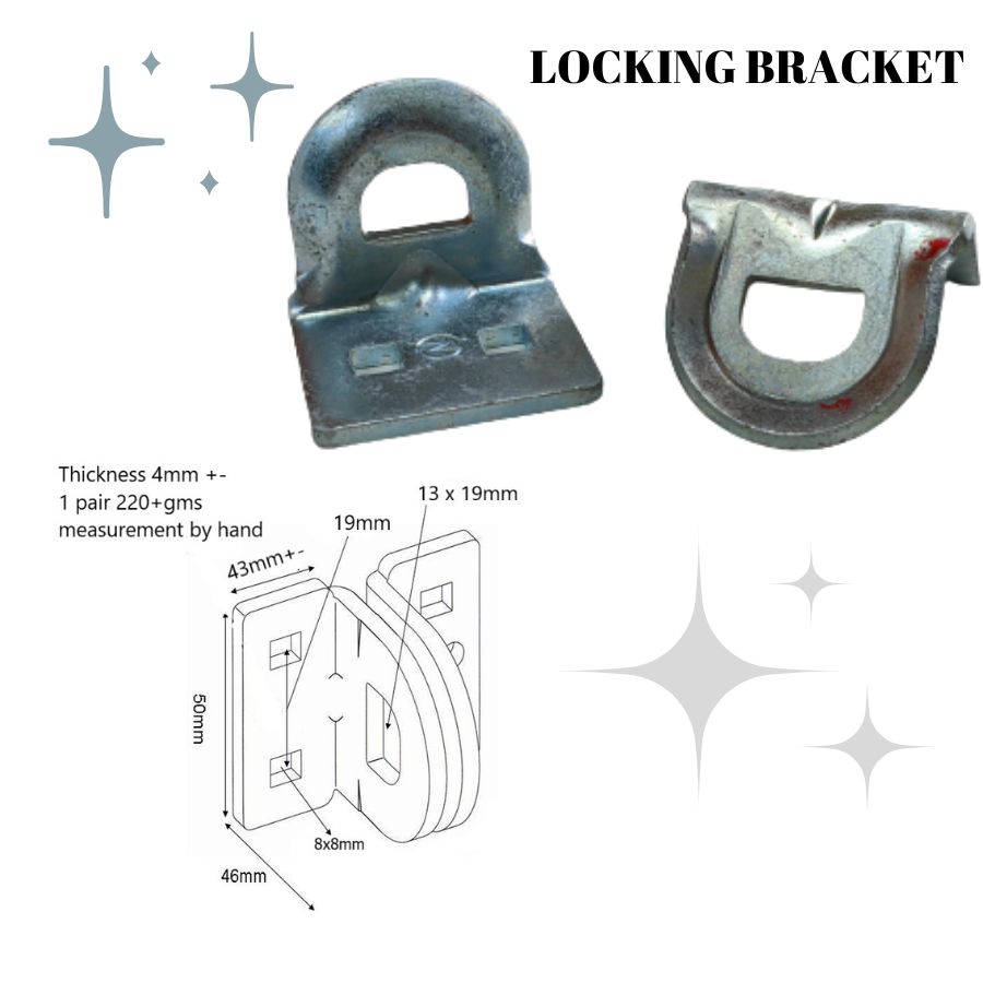 Heavy Duty Locking bracket / ear lock / telinge pintu besi / welding ...