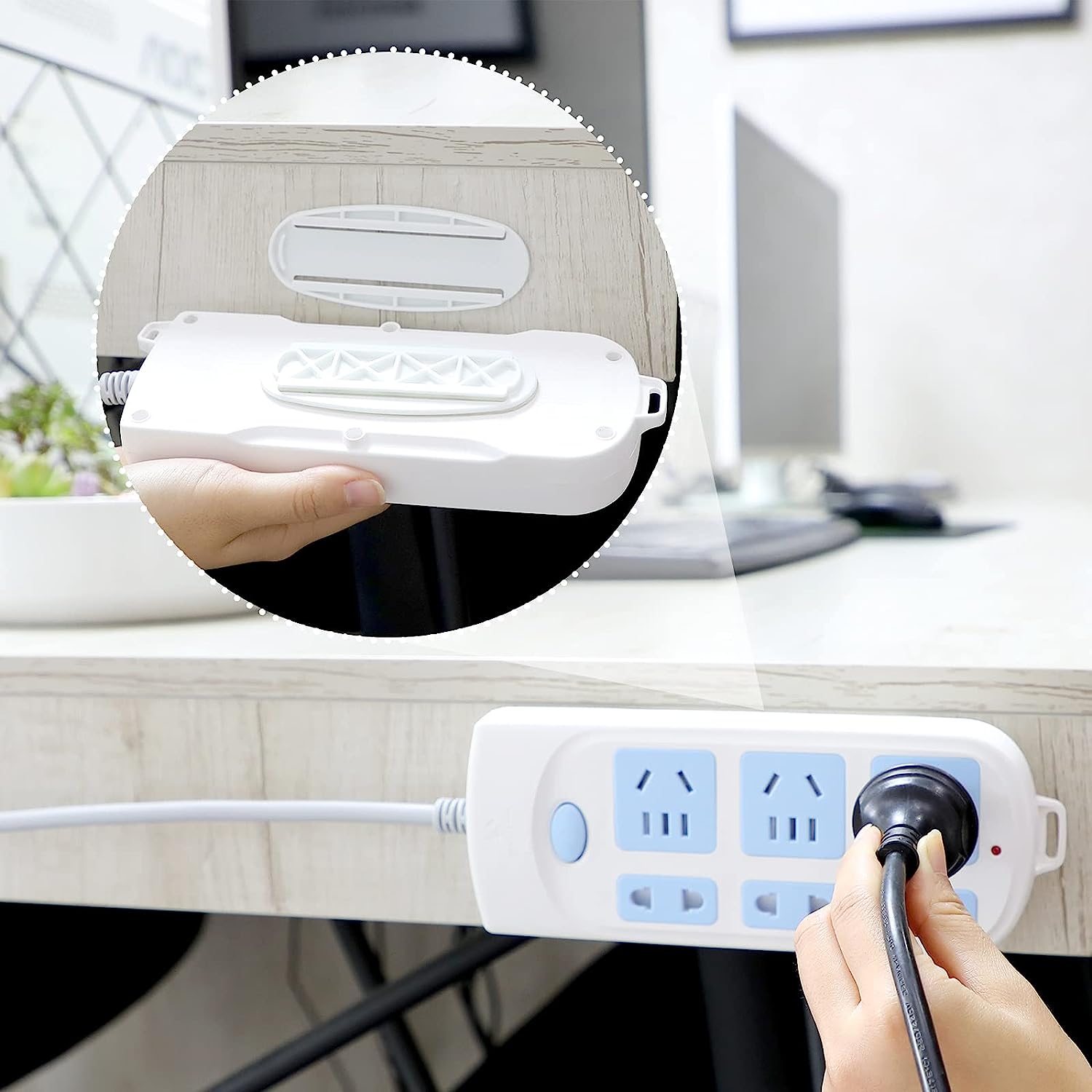 [LOCAL STOCK] Extension Power Plug Holder Wall Mount Router Power ...