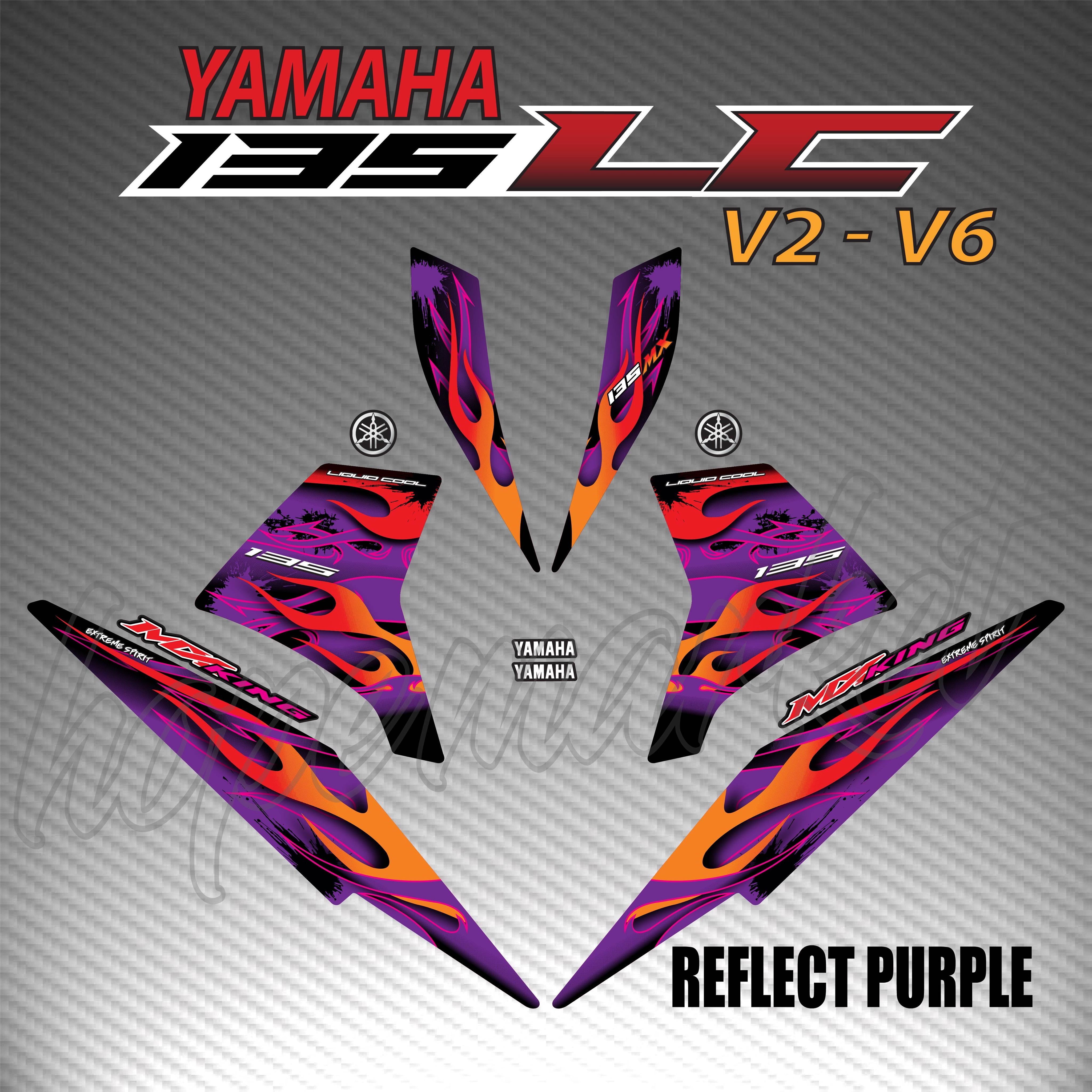 STRIPE MOTOR PANTULAN CAHAYA YAMAHA LC135 NEW V2 - V7 TRIBAL X FIRE ...