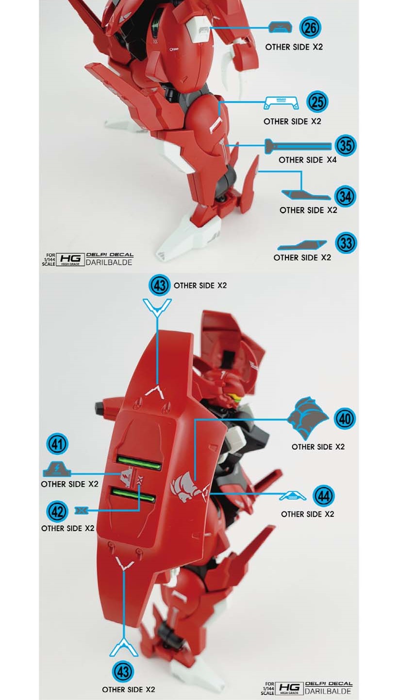 (Delpi) Waterslide Decal - HG 1/144 Darilbalde HGTWFM MD-0064 WFM Witch ...