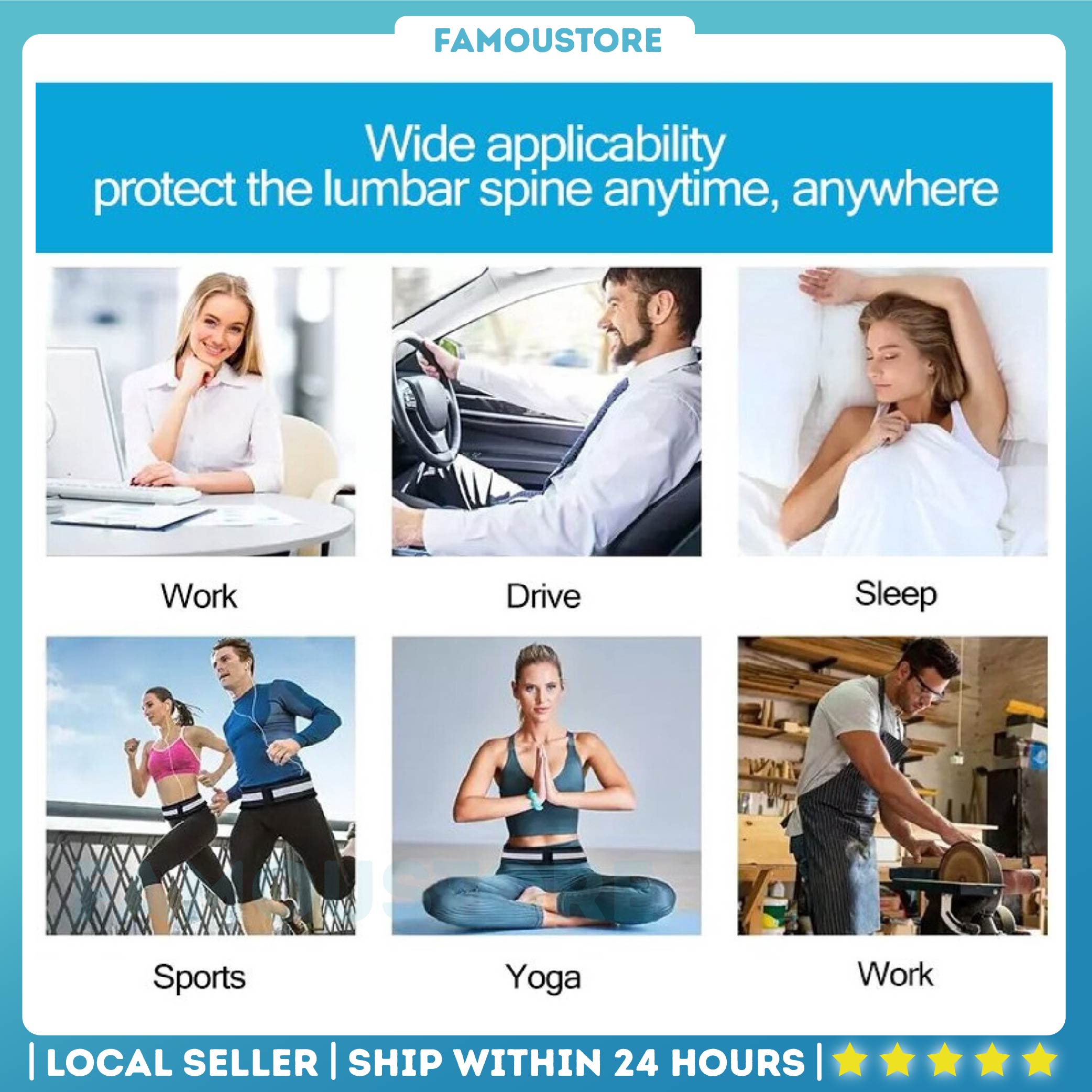 Dainely Belt for Lower Back Pain Relief Anti-Slip Adjustables Lumbar ...