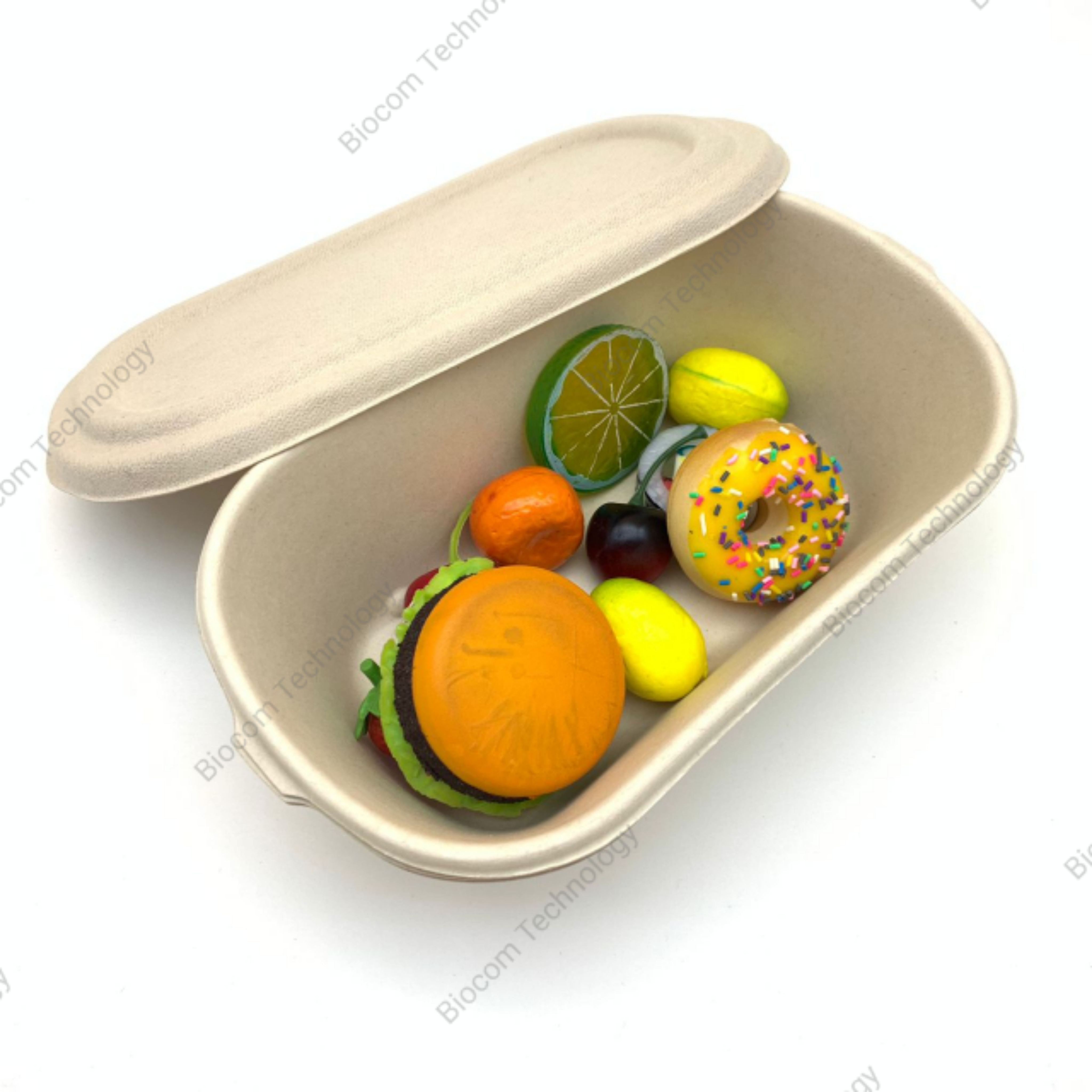 Assorted Models 50sets Biodegradable Compostable Brown Oval Food ...