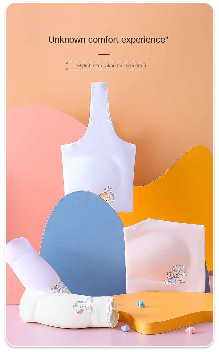 Teenage Girls Wearing Bras Young Student Early Development Soft Vest ...