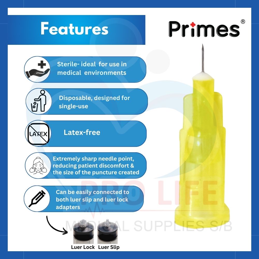 Primes Sterile Hypodermic Disposable Needle (Painless Needles/Sterile ...