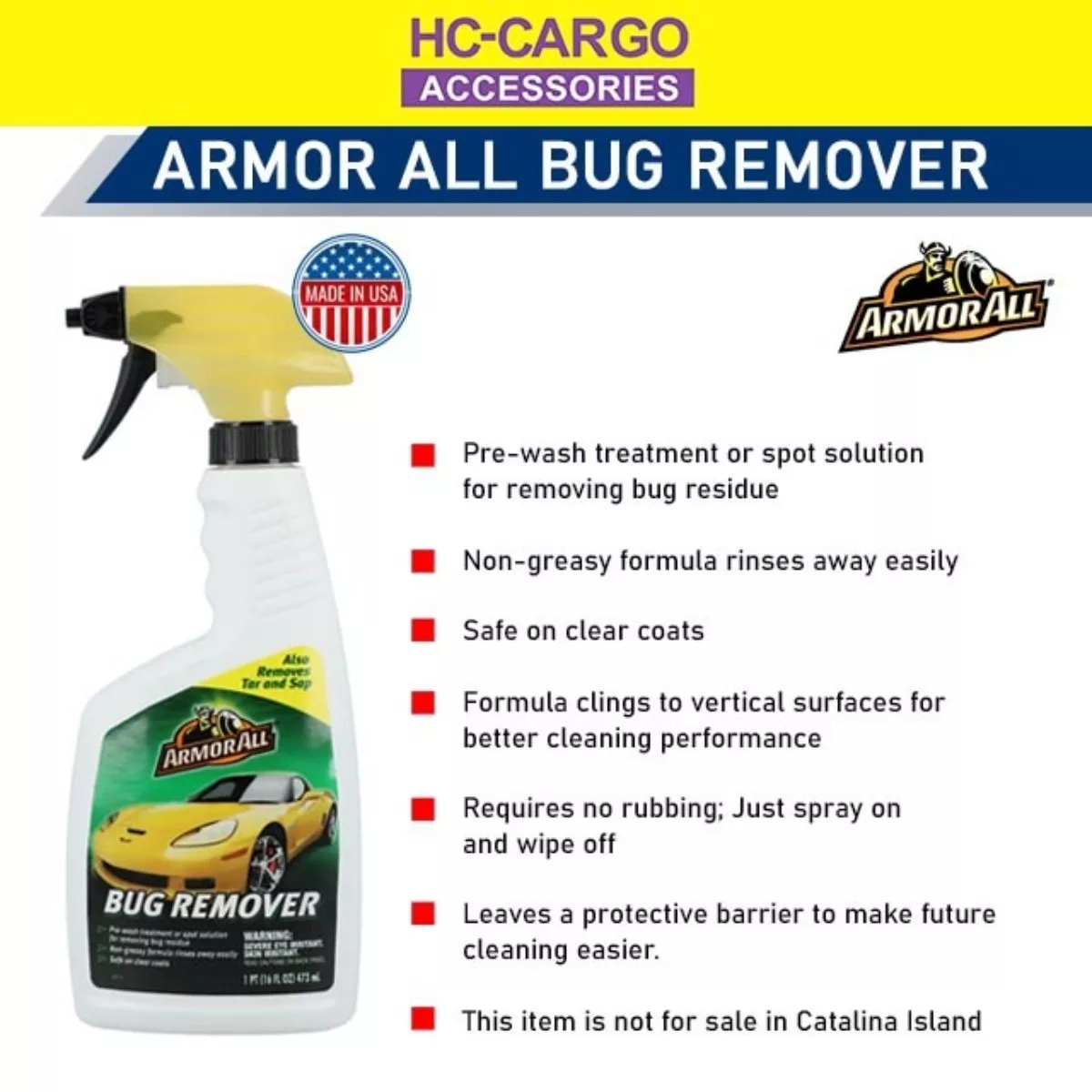 Armor All Bug Remover Cleans bug grime and residue to help keep your ...