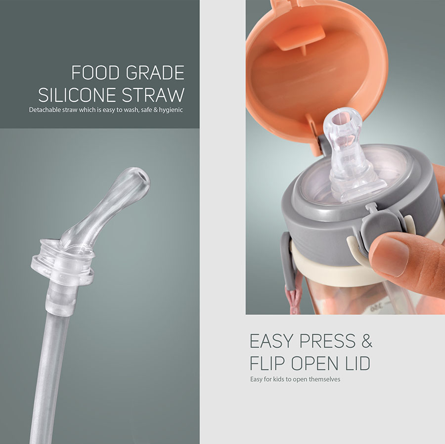 RELAX Botol Air Kanak-kanak PPSU Kids Straw Bottle - D9960 600ML | Shopee Malaysia