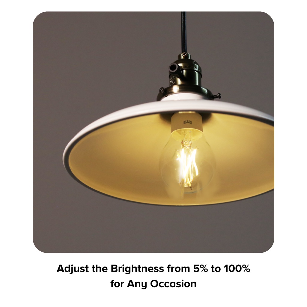 Yeelight Smart LED Vintage Filament Light Bulb YLDP12YL 700 Lumen 2700K ...