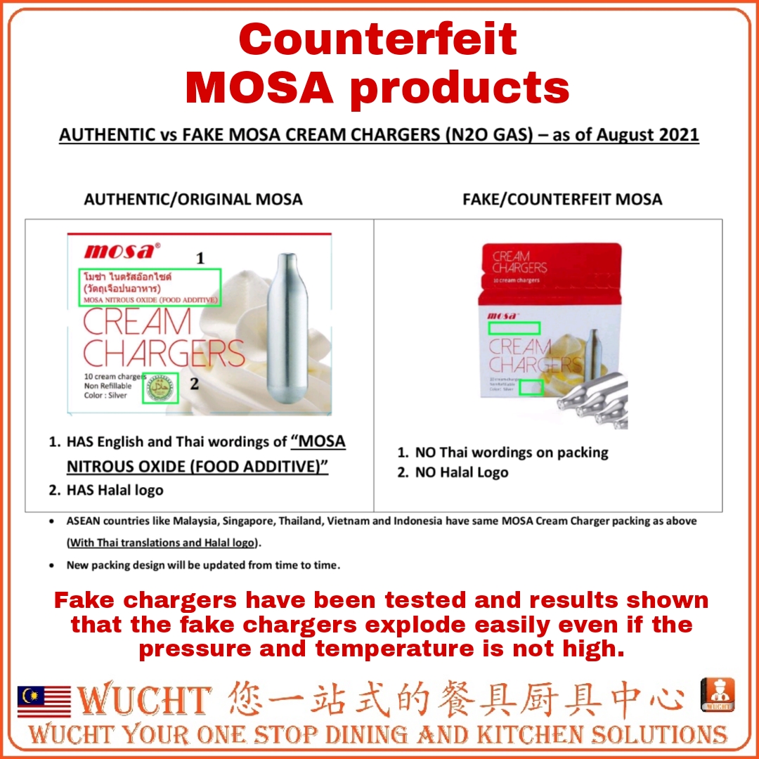 【WUCHT】10 x MOSA Cream *ORIGINAL MOSA* N20 GAS CREAM CHARGERS 10 BULBS ...
