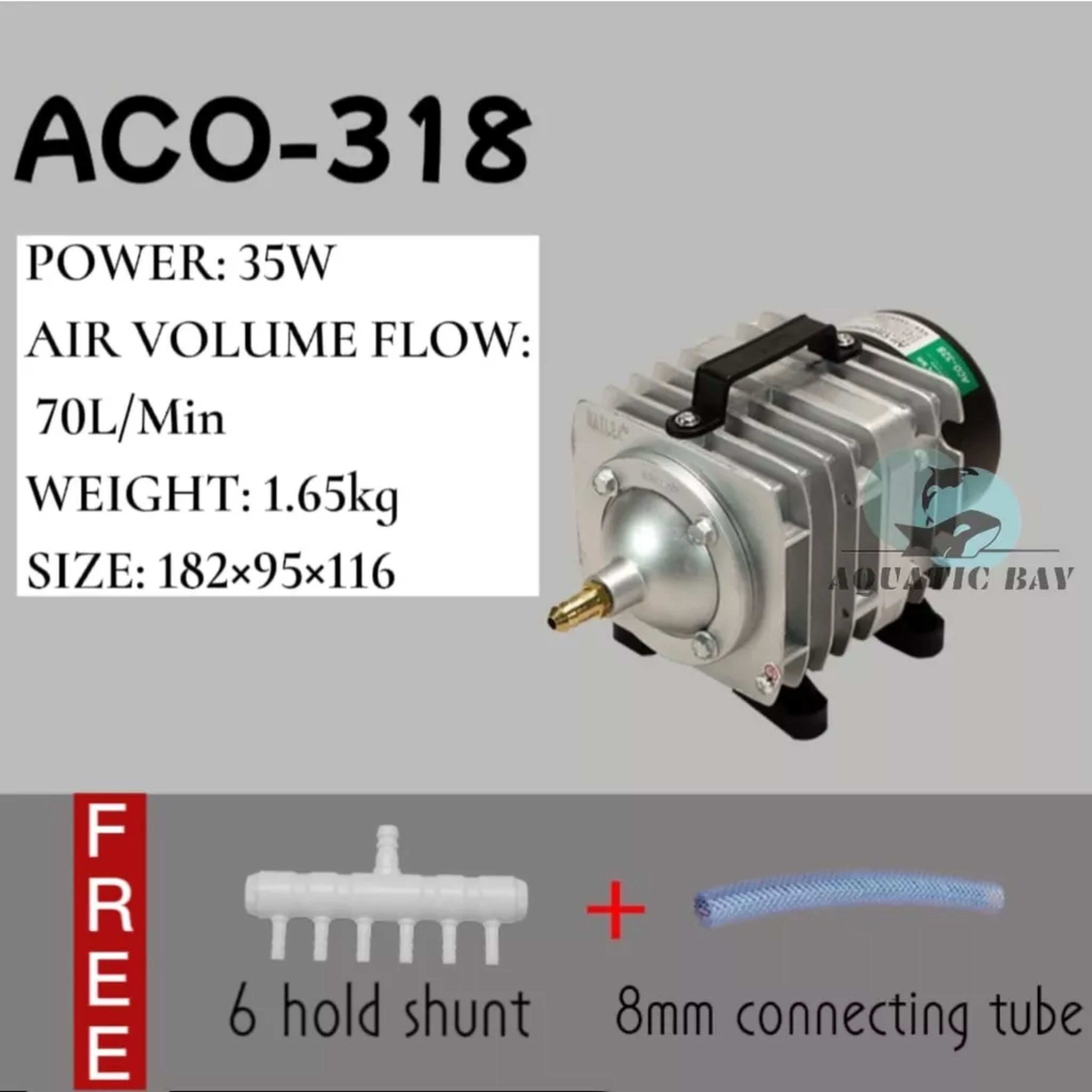 【TOP】 Hailea Aquarium Electromagnetic AC Air Pump Air Compressor High Air Volume Oxygen Pump ACO ...