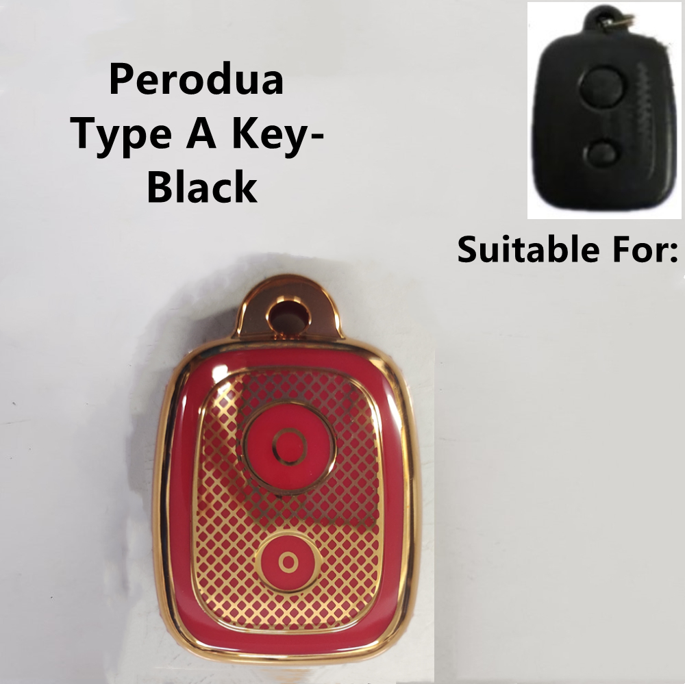 Perodua Car Key Cover Chrome Reflection TPU Car Key Remote Casing ...