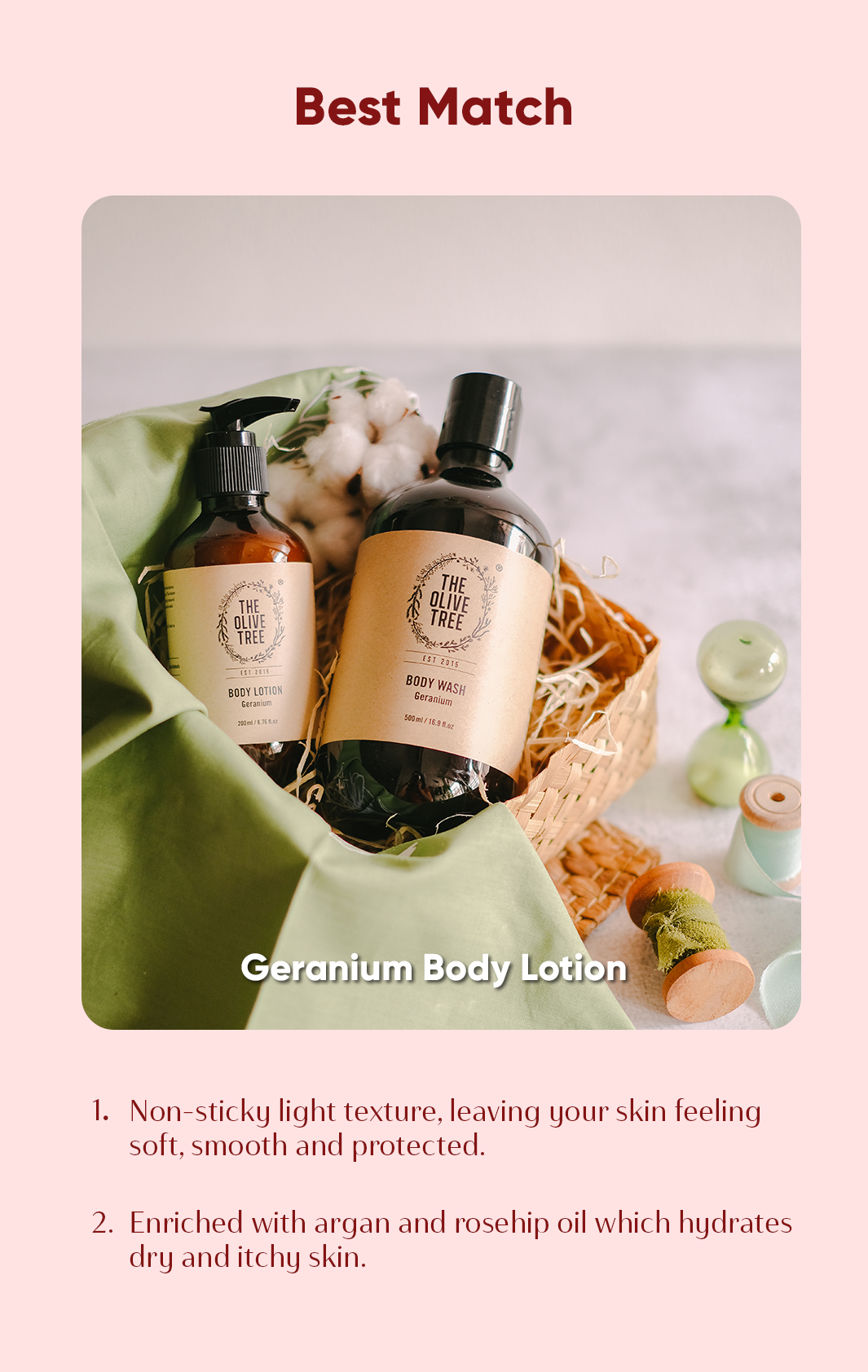 The Olive Tree Geranium Body Wash 500ml for Acne Pimples Dry Itchy Skin ...