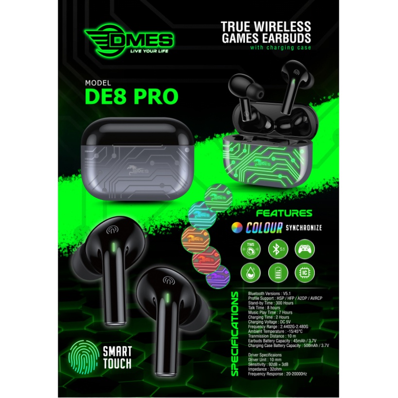 DMES True Wireless Earbuds Series with charging case - DE1/DE2/DE3/DE5 ...