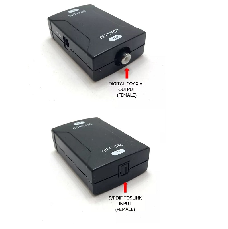 Toslink Optical to Coaxial SPDIF Coaxial Digital Audio Converter ...