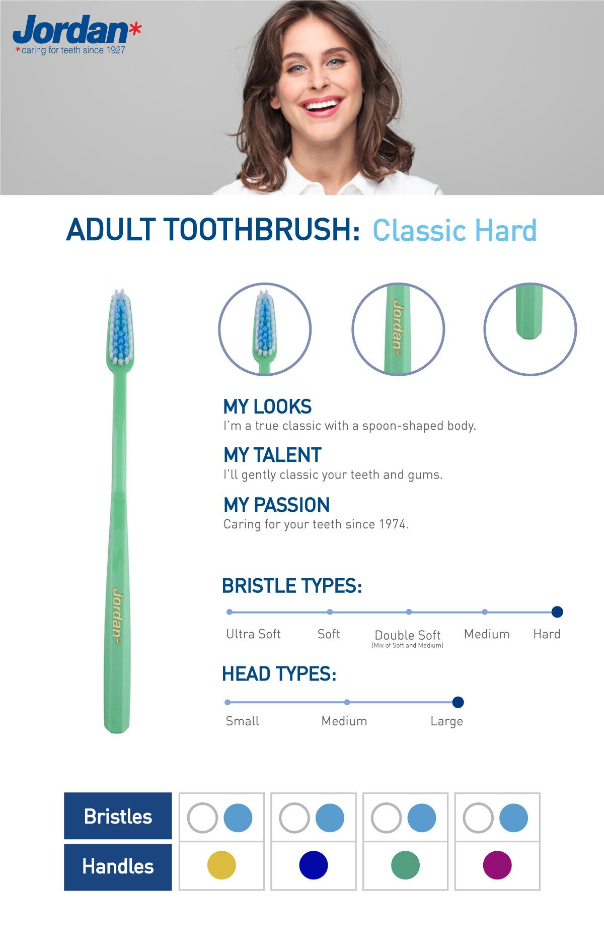Jordan Adult Classic Toothbrush Multipack - Medium / Hard / Double ...