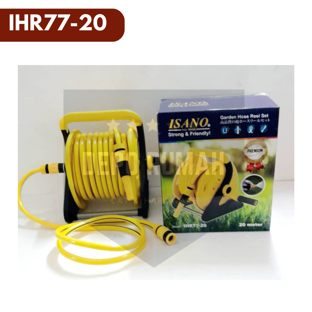 Isano IHR7720 Compact 20m Garden Hose Reel /Free Standing & Wall ...