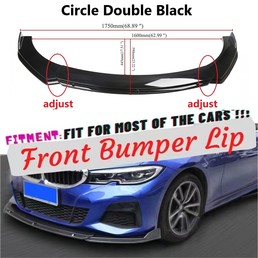 New Car LIPS Double Layer Universal FRONT BUMPER DIFFUSER LIP AXIA ...