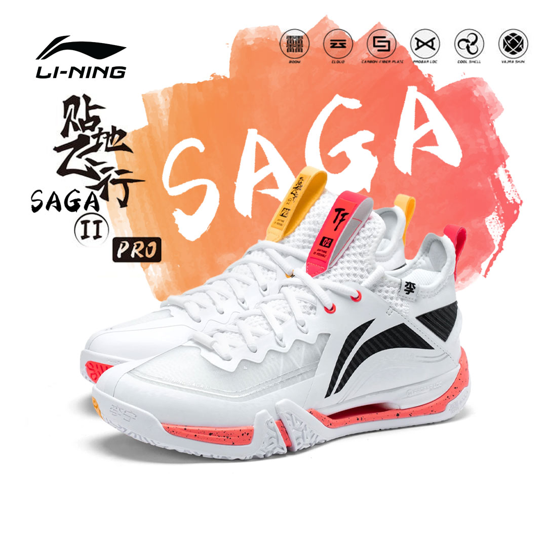 LI-NING SAGA II PRO BADMINTON SHOES - STANDARD WHITE - AYAT003-3 ...