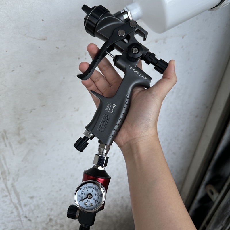 Ready stock Well spray gun 6800 1.3mm 600cc free air meter + filter ...