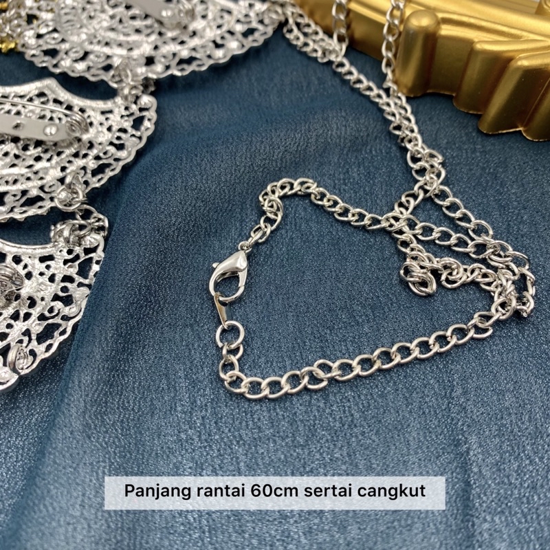 Elegant Brooch Traditional Dokoh Kebaya Berantai Dewasa Pin Tudung ...