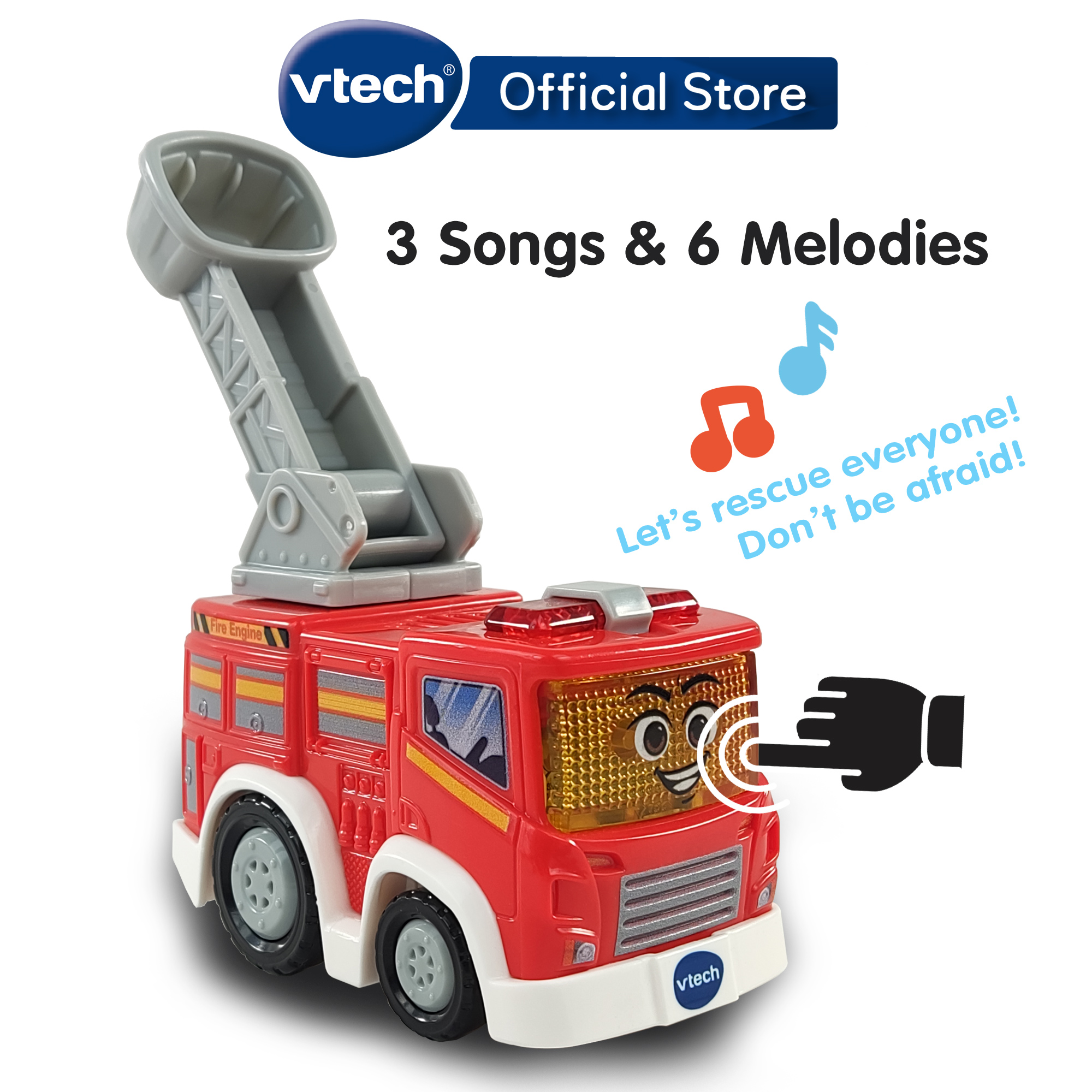 VTech Fire Engine Musical Vehicle Moveable Ladder Toys vehicle Car Toys ...