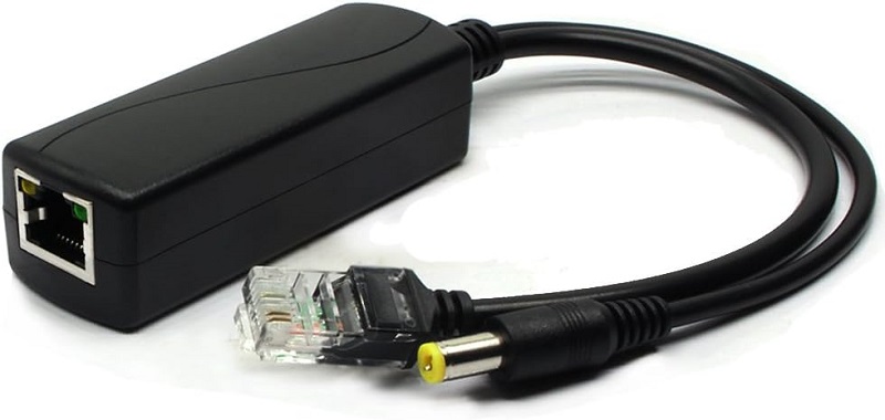 PoE Splitter Connector 48V to 12V PoE 12V Output 10/100Mbps Adapter ...