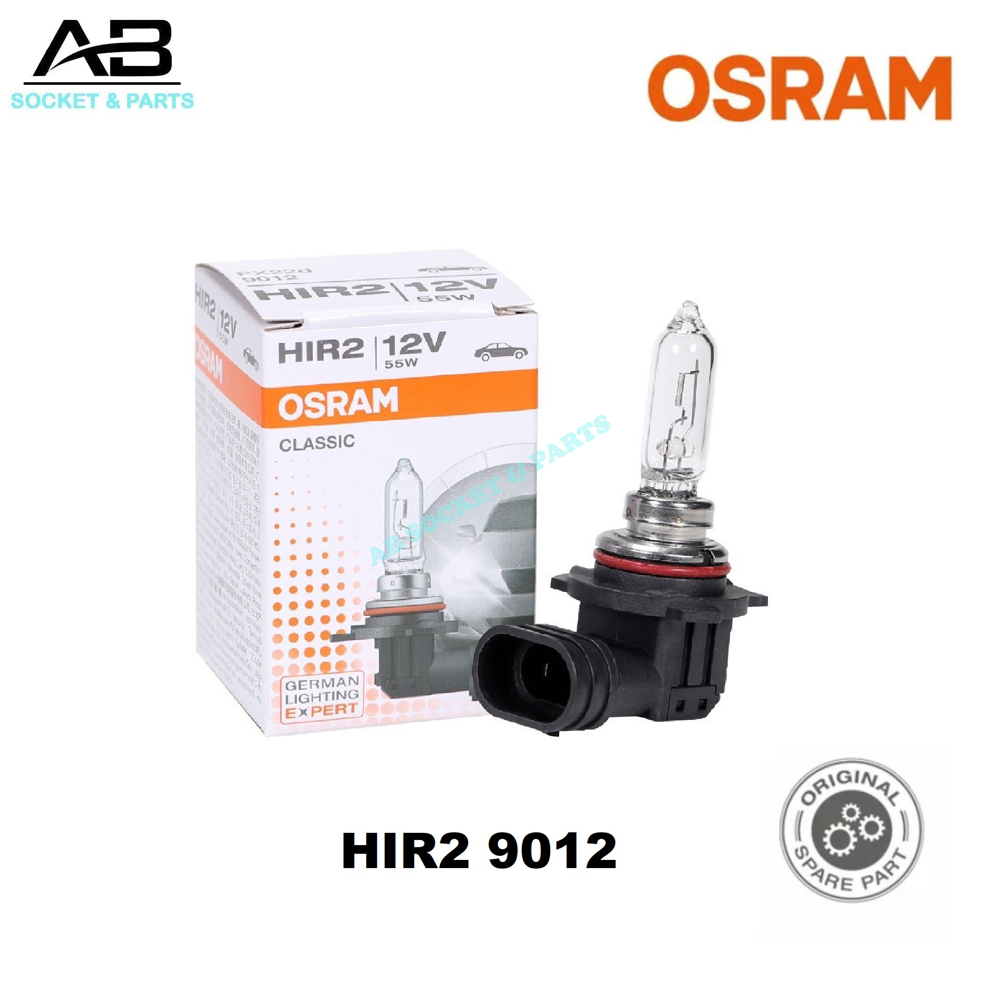 OSRAM Original 12V Halogen Bulb H1 H3 H4 H7 H8 H9 H11 HB3 HB4 HIR2 T10 T15 T20 7506 7528 ...