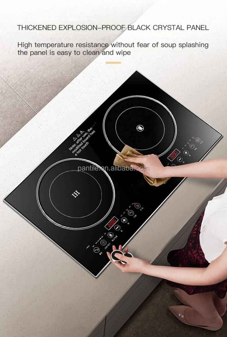 TWK Double Electric Embedded Cooktop 2400W Induction Cooker & 2400W ...