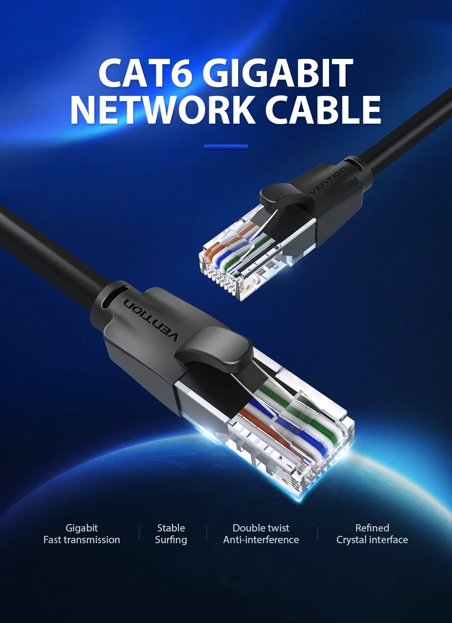 VENTION CAT6 LAN Cable Ethernet High Speed RJ45 Gigabit 1Gbps for Unifi ...