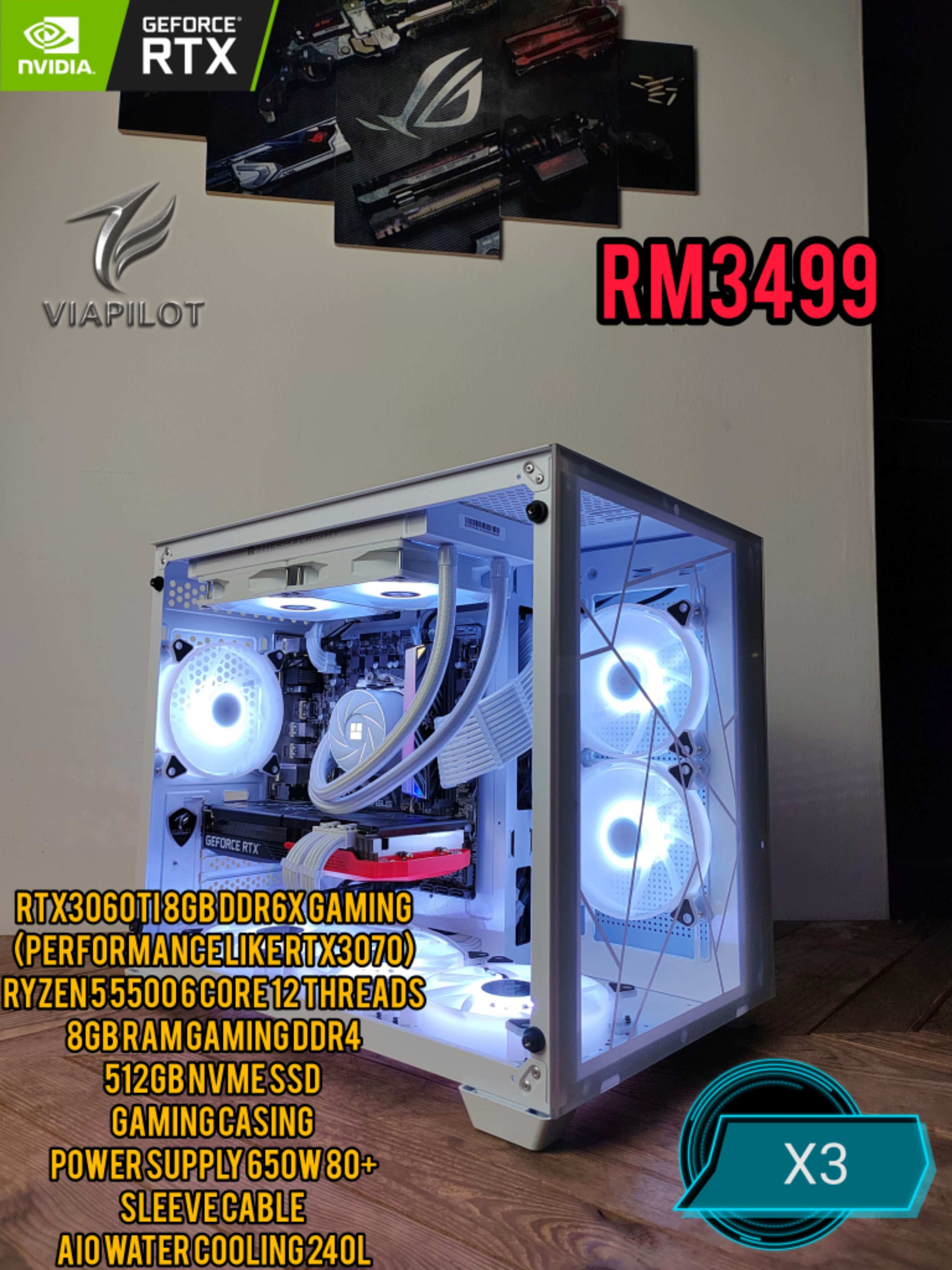 Snow White Build RTX Nvidia GAMING PC by VIAPILOT | Shopee Malaysia