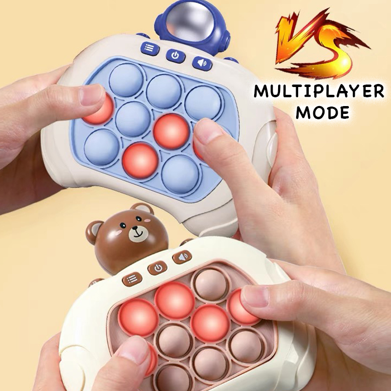 999 Level Quick Push Game Console Pop It Whack-A-Mole Electronic Toy ...